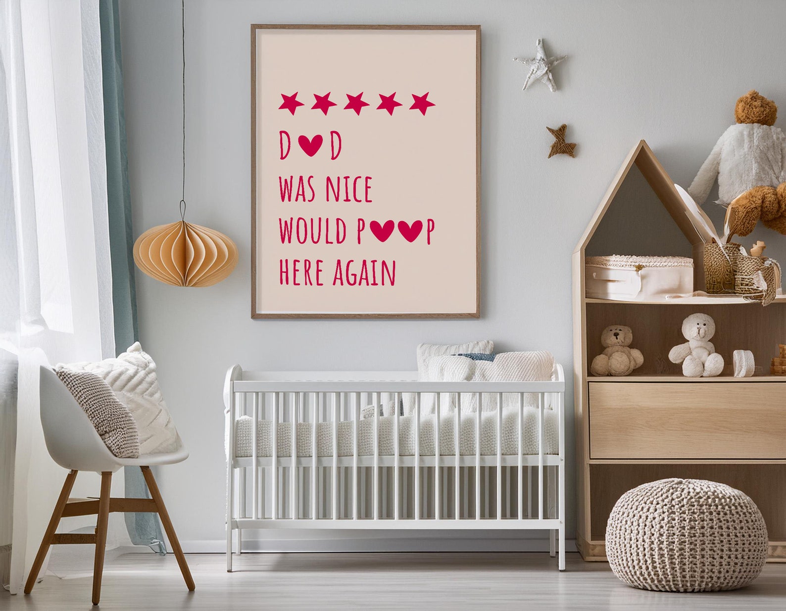 Poster, Typography, Minimalist Kids, Poop, Child Room, Dad Was Nice ...