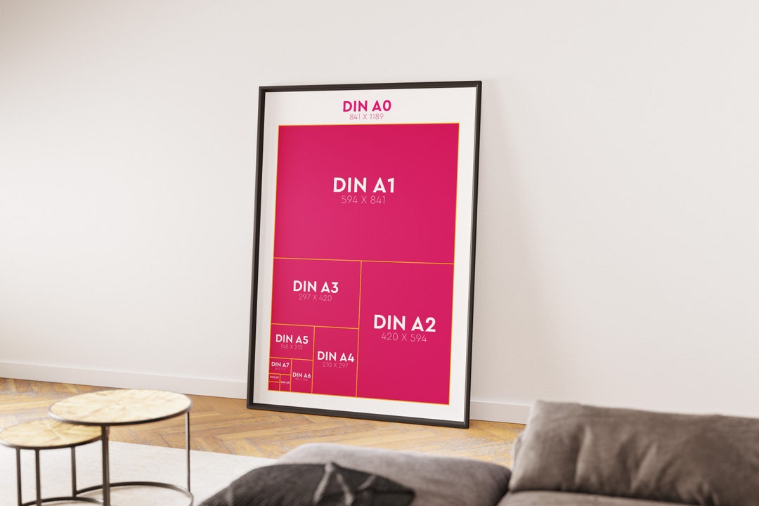 DIN Formats Poster Info Poster DIN Poster Magenta Orange - Etsy UK