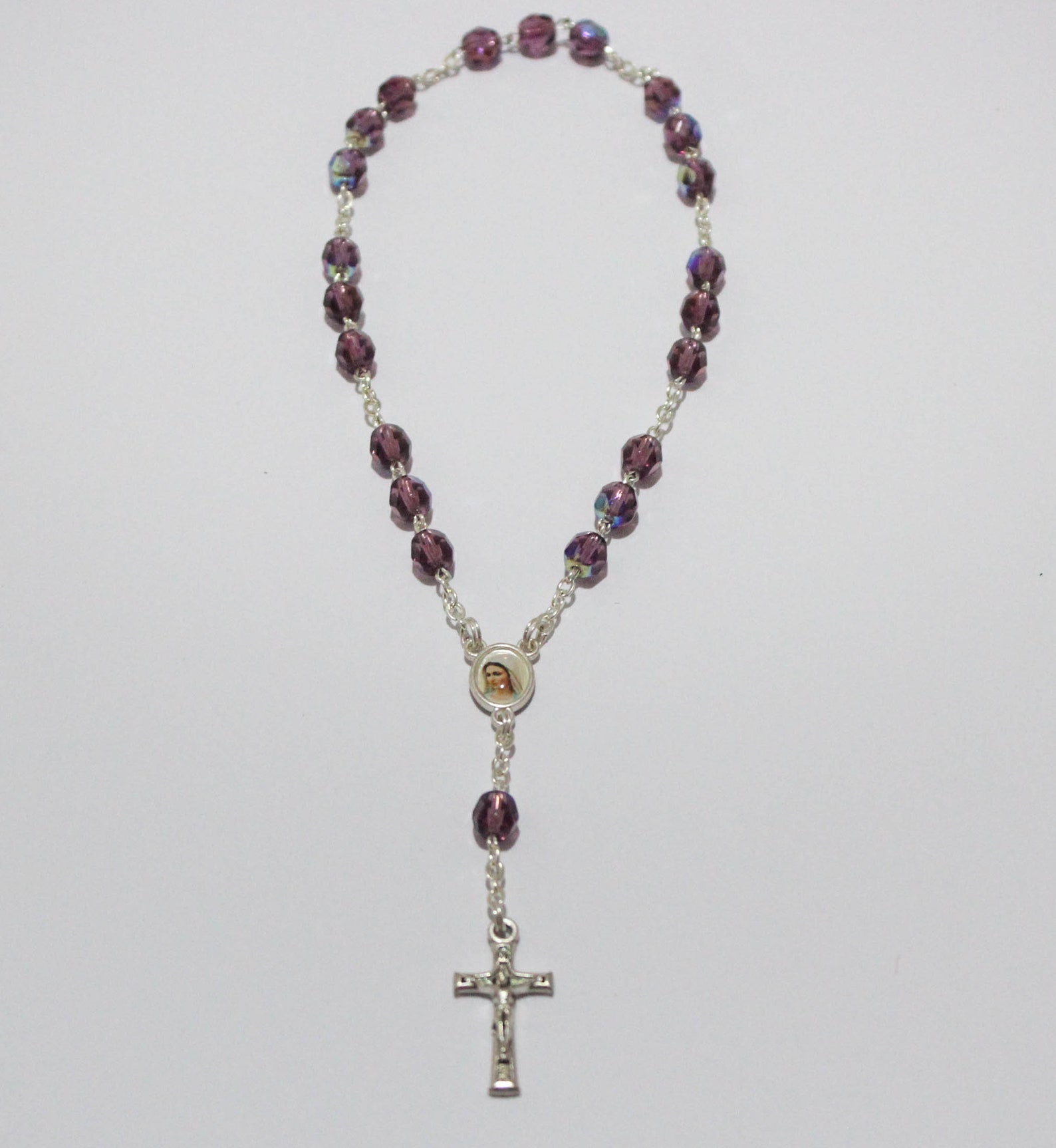 Peace Rosary of Medjugorje Crystal Glass Beads Chaplet of - Etsy