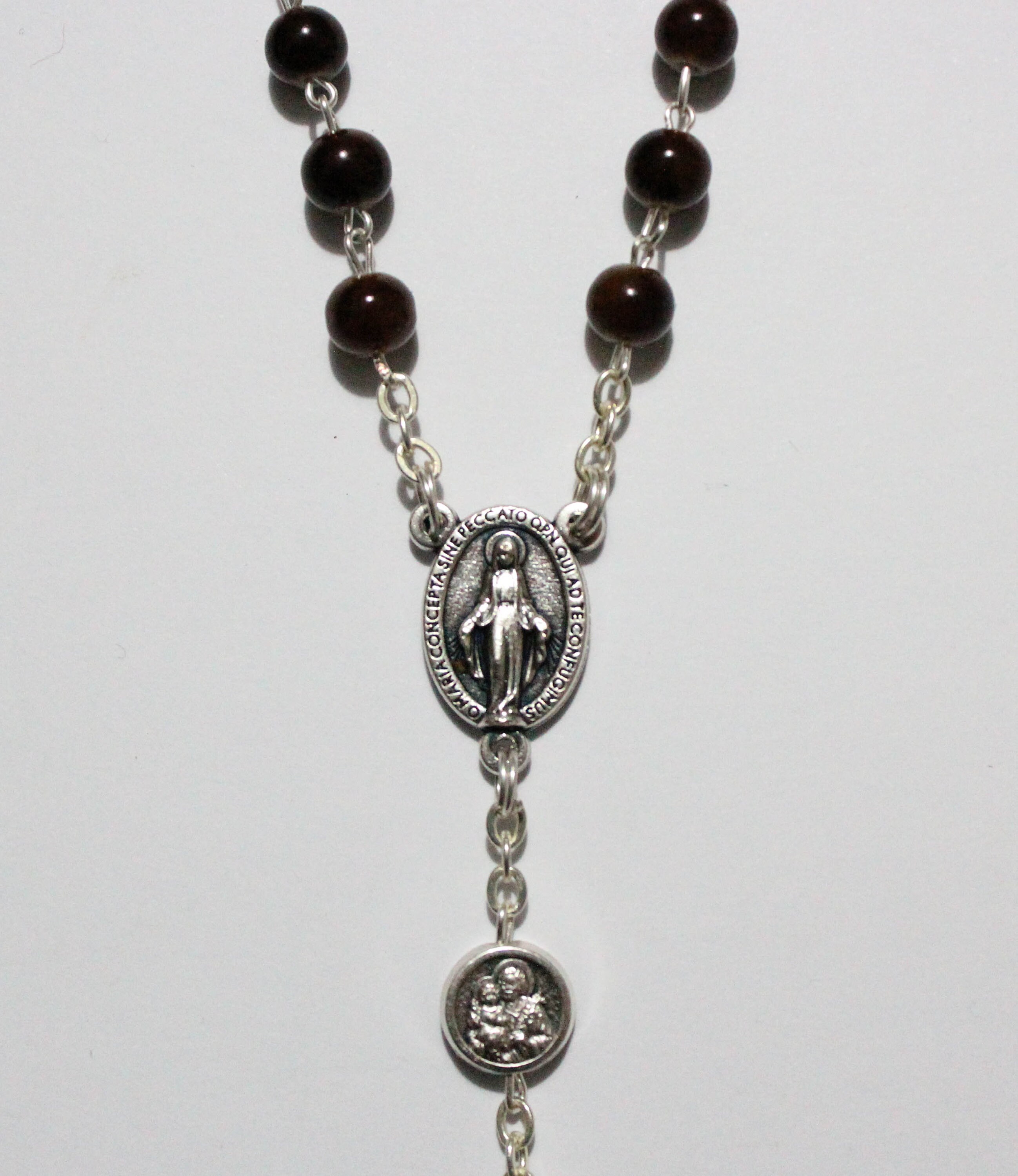 Chaplet of St. Joseph Rosary of Saint Joseph Brown Glass - Etsy