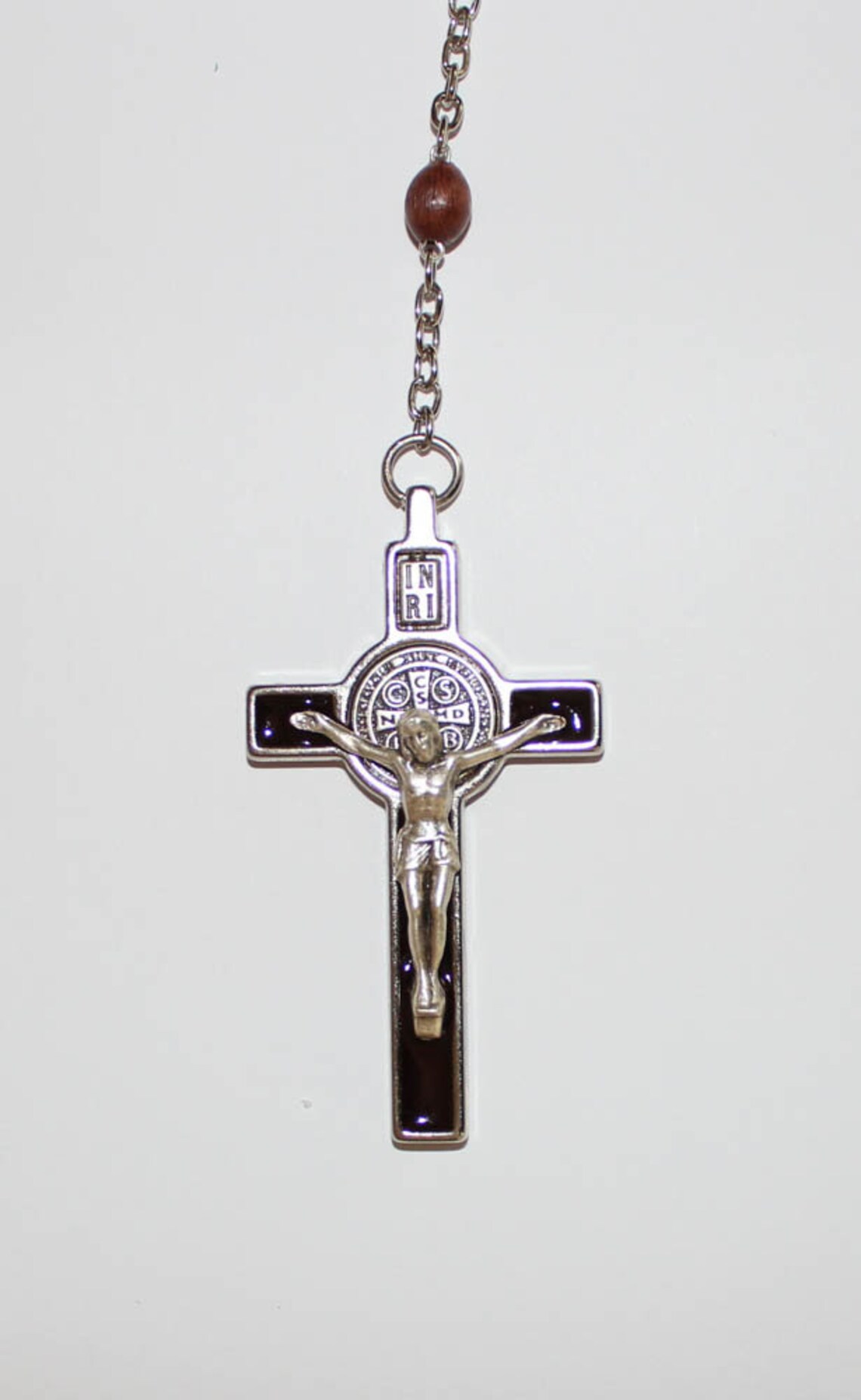 Franciscan Crown Rosary 7 Decade Wood Beads on Chain St - Etsy