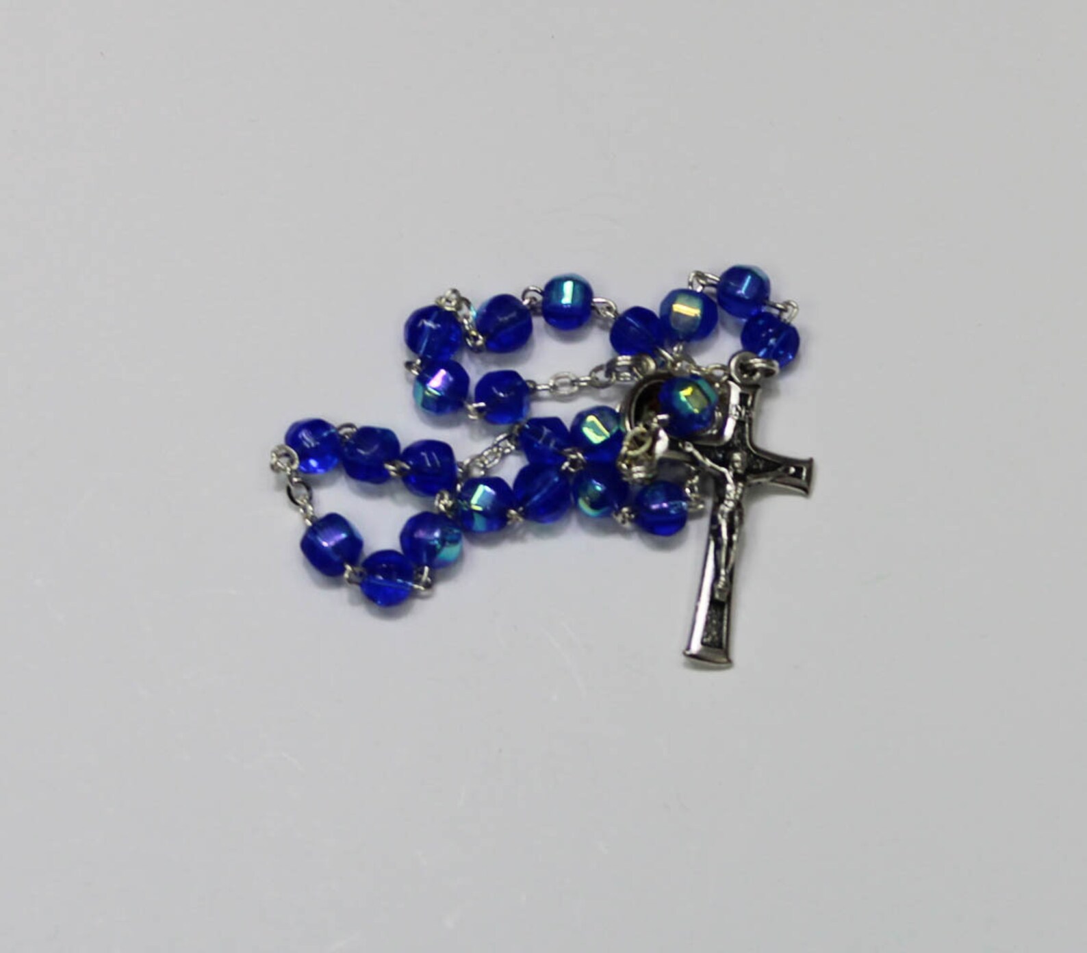 Peace Rosary of Medjugorje Crystal Glass Beads Chaplet of | Etsy