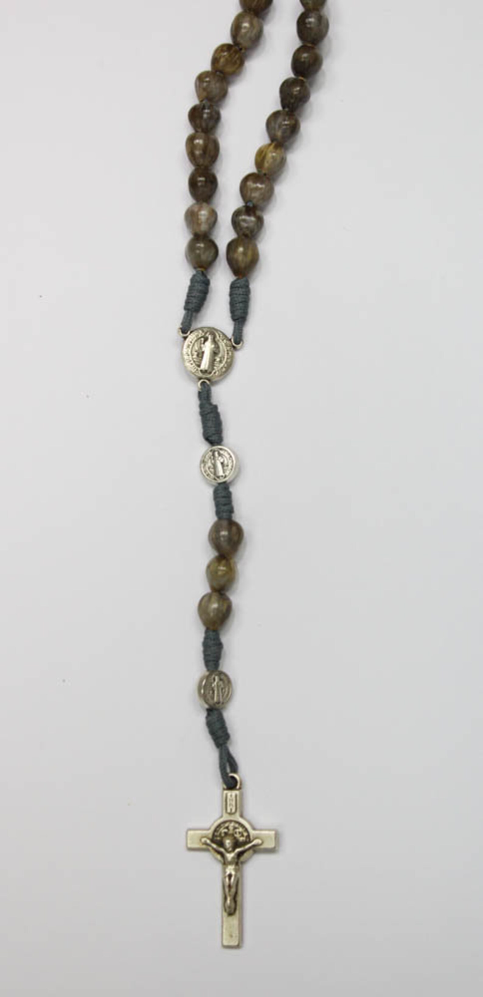 Job's Tears Seed Bead Rosary on Cord With Saint Benedict - Etsy