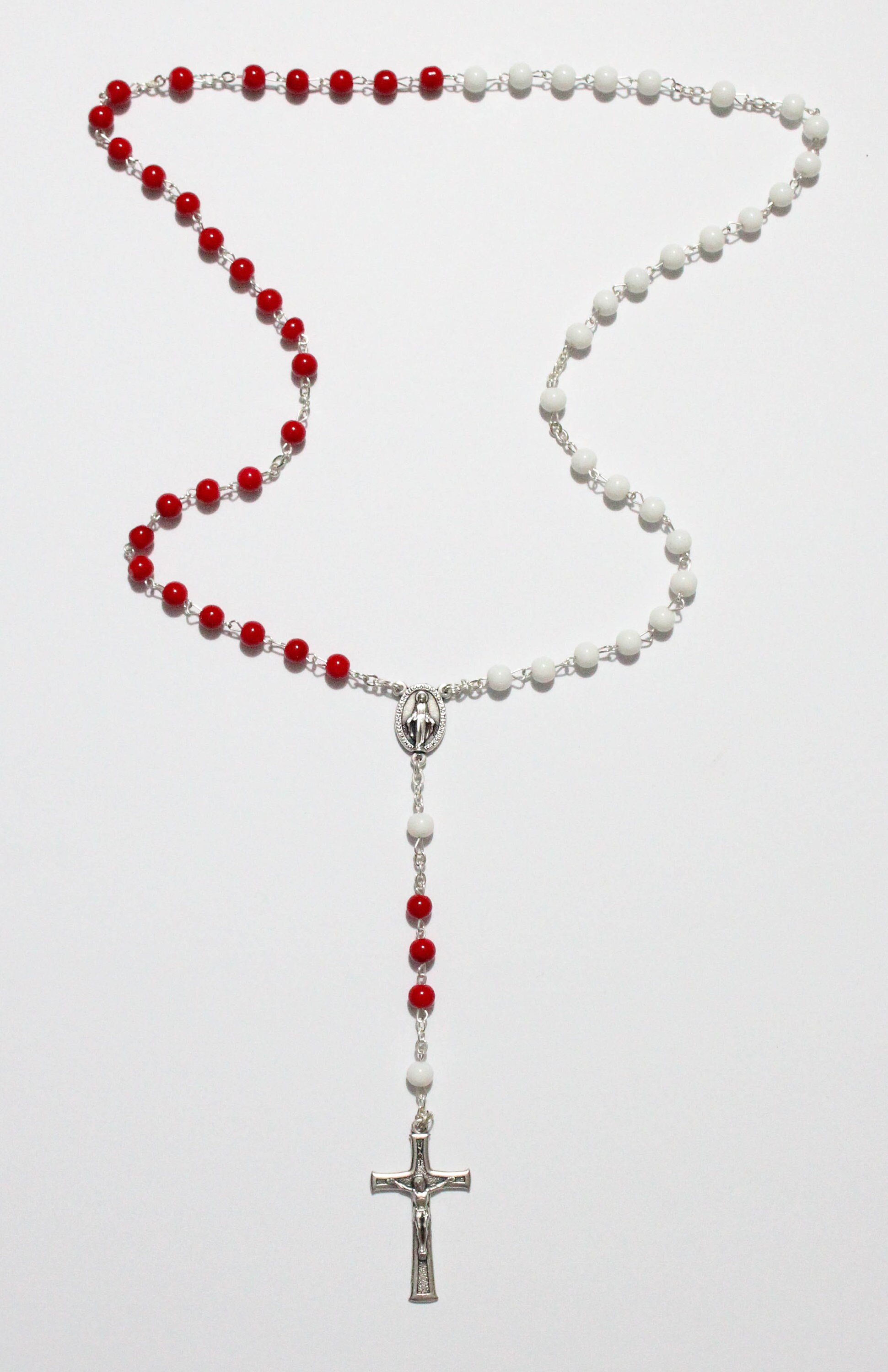 Chaplet of Jesus Divine Mercy Glass Beads on Chain Divine - Etsy Canada