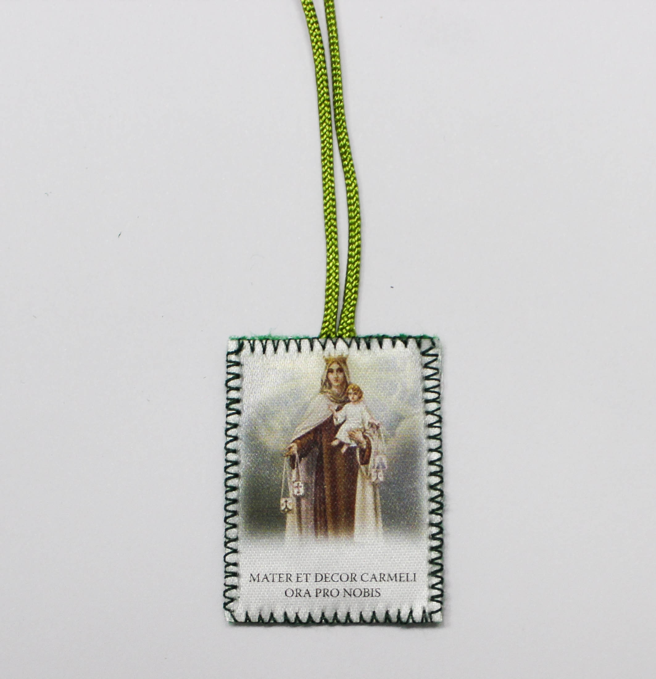 Green Scapular Our Lady of Mt.carmel & Sacred Heart of Jesus, Scapular ...