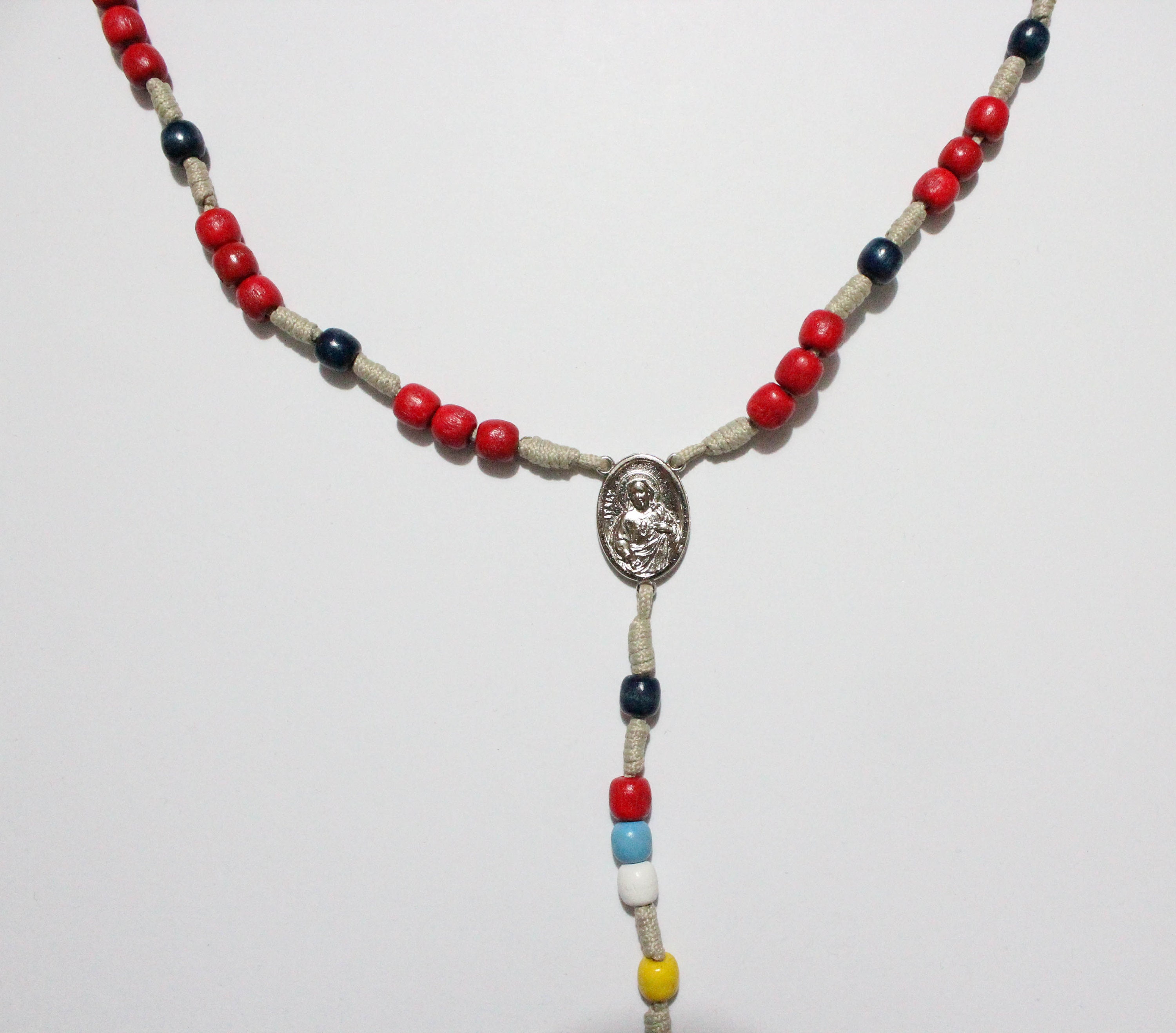 Chaplet the Holy Souls in Purgatory on Cord Rosary Made of Wood on Cord ...
