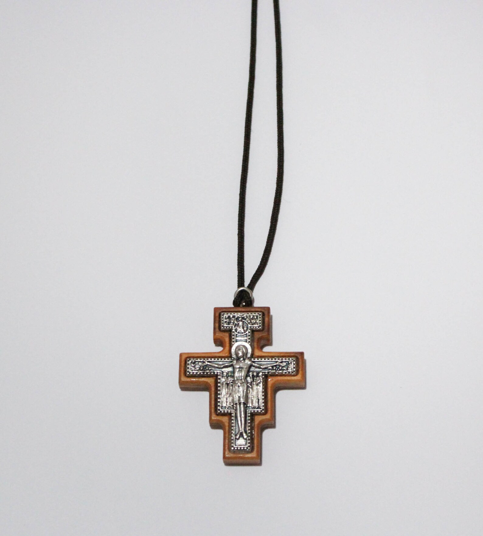 The San Damiano Cross Made of Olive Wood and Metal on Brown - Etsy