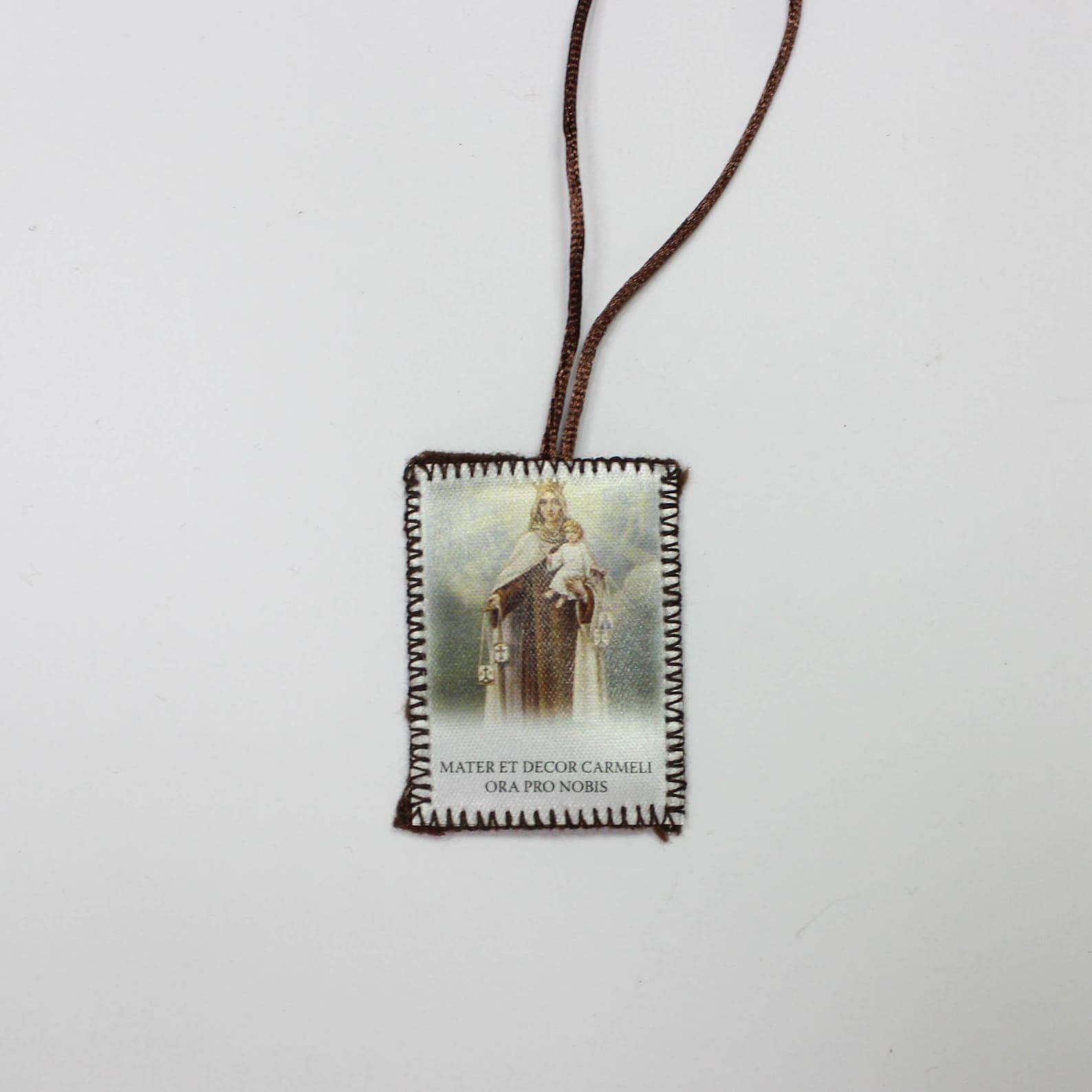 Brown Scapular Our Lady of Mt.carmel & Sacred Heart of Jesus - Etsy