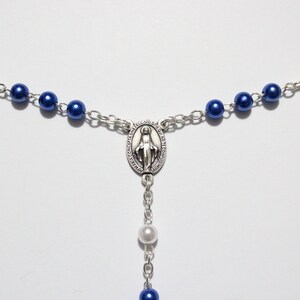 Chaplet of St. Joseph, Rosary of Saint Joseph Blue and White Beads on ...