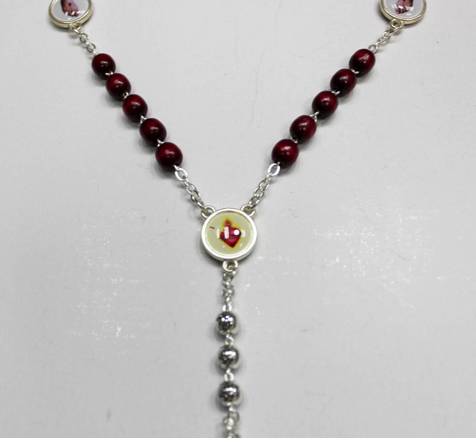 Chaplet of the Five Holy Wounds of Jesus Christ, Rosary Made of Wood ...