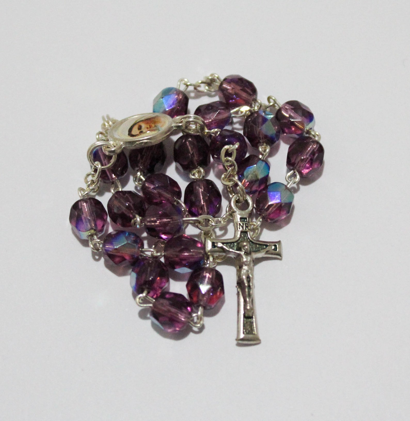 Peace Rosary of Medjugorje Crystal Glass Beads Chaplet of - Etsy