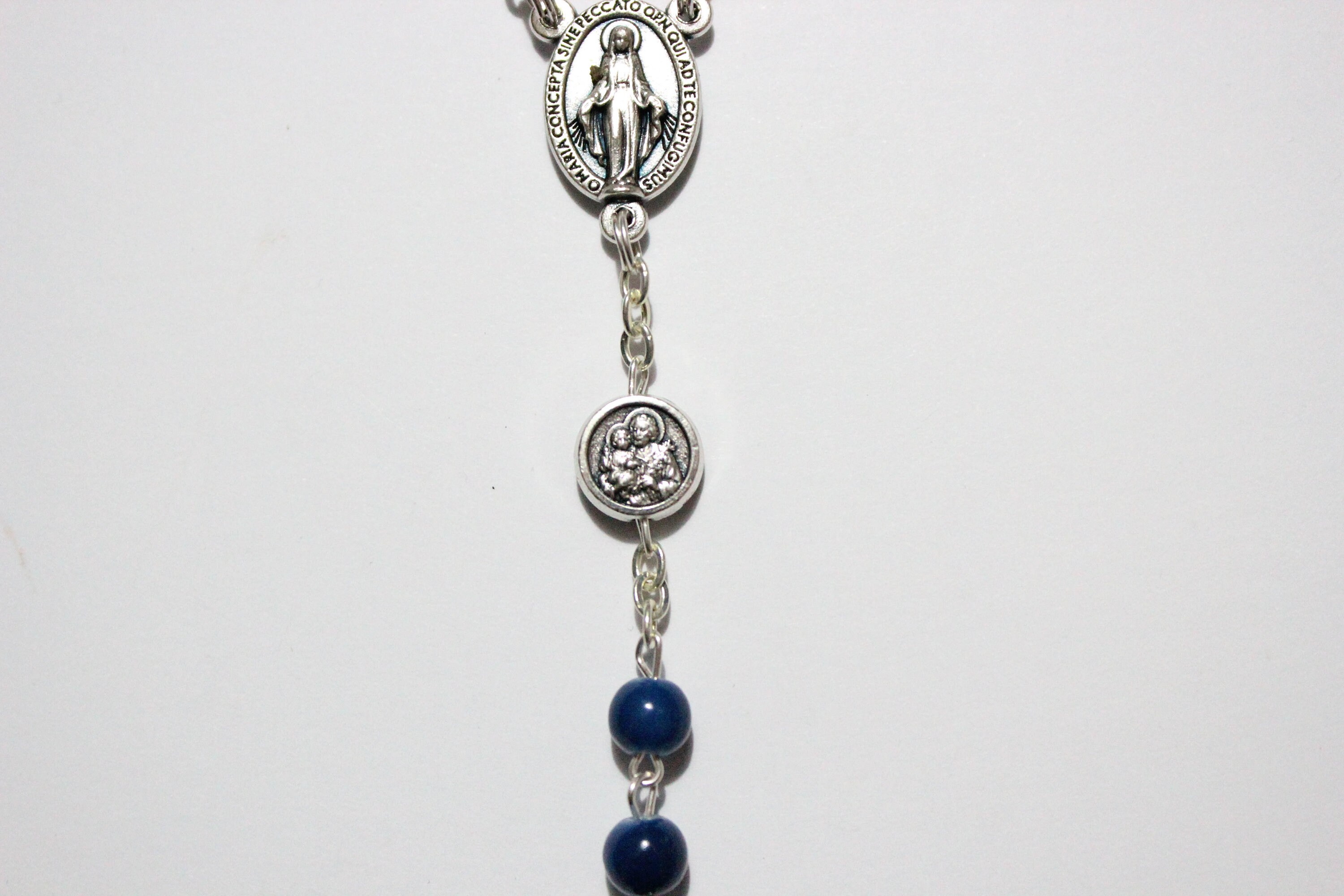 Chaplet of St. Joseph Rosary of Saint Joseph Blue Glass Beads - Etsy
