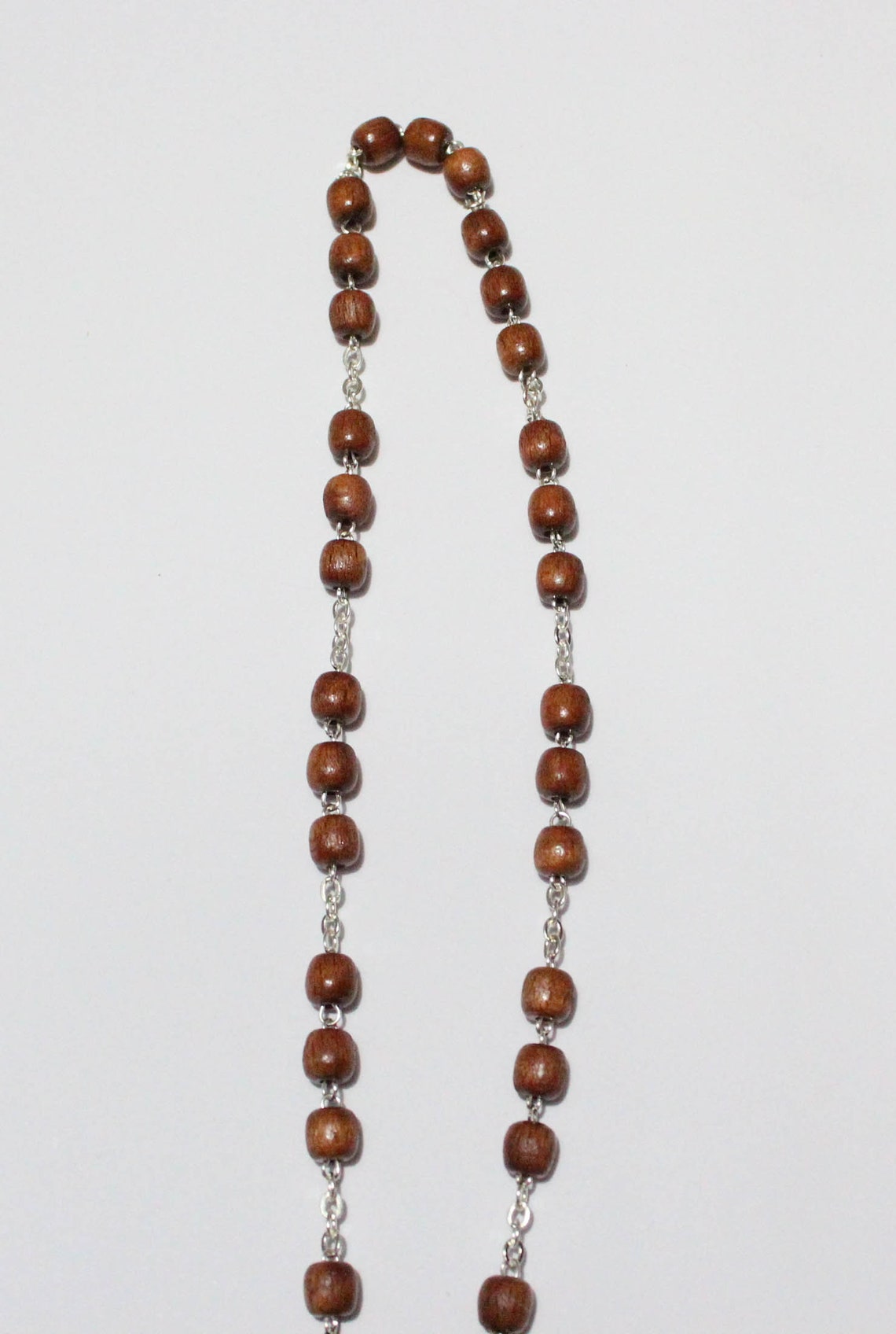 Chaplet of St. Anthony Wood Beads on Chain, St. Anthonys Rosary ...