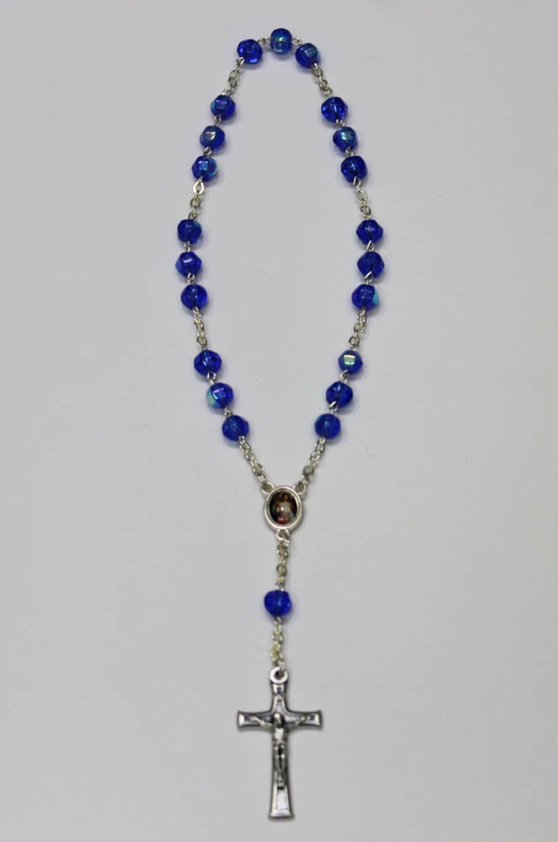 Peace Rosary of Medjugorje Crystal Glass Beads Chaplet of - Etsy
