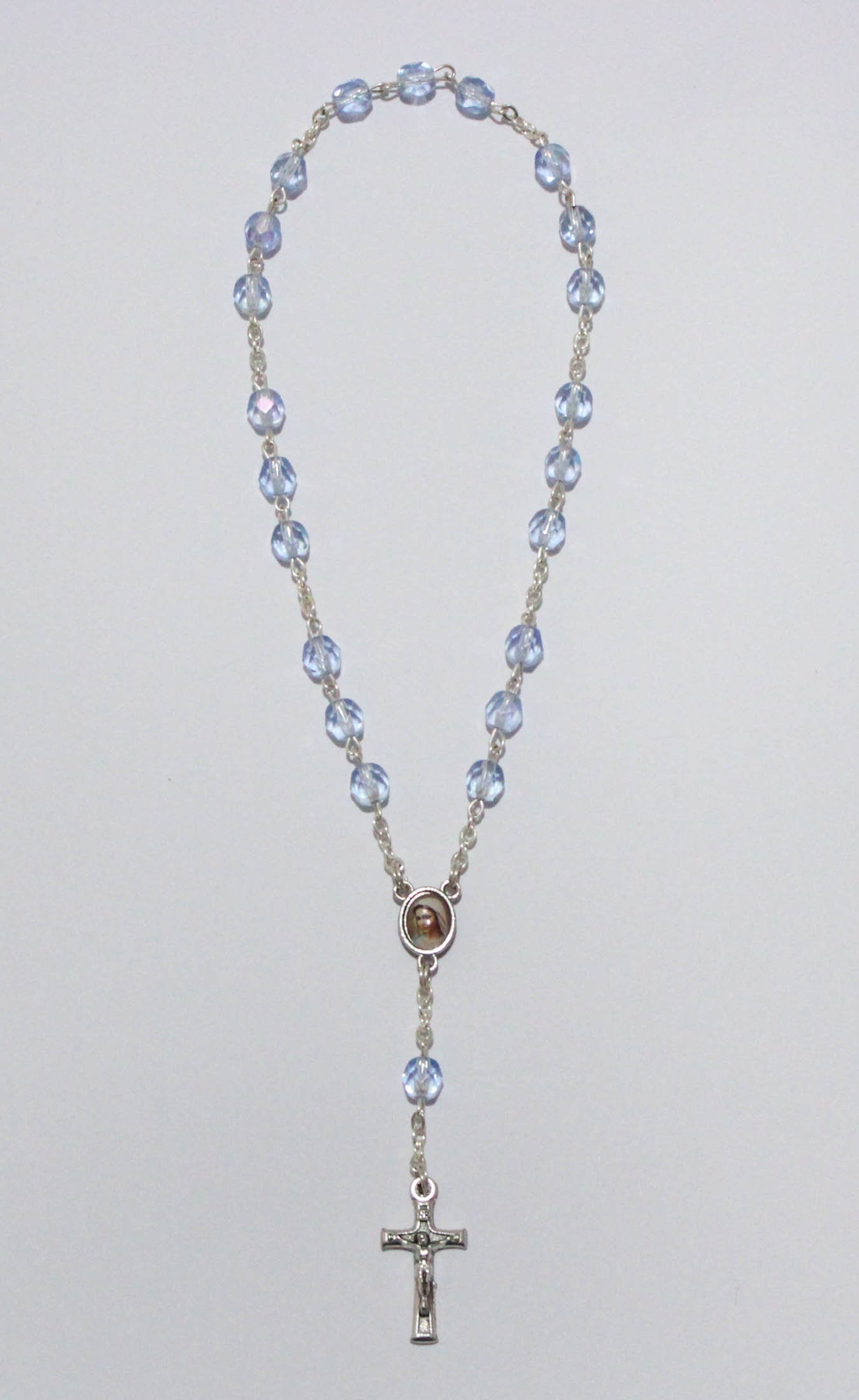 Peace Rosary of Medjugorje Crystal Glass Beads Chaplet of - Etsy