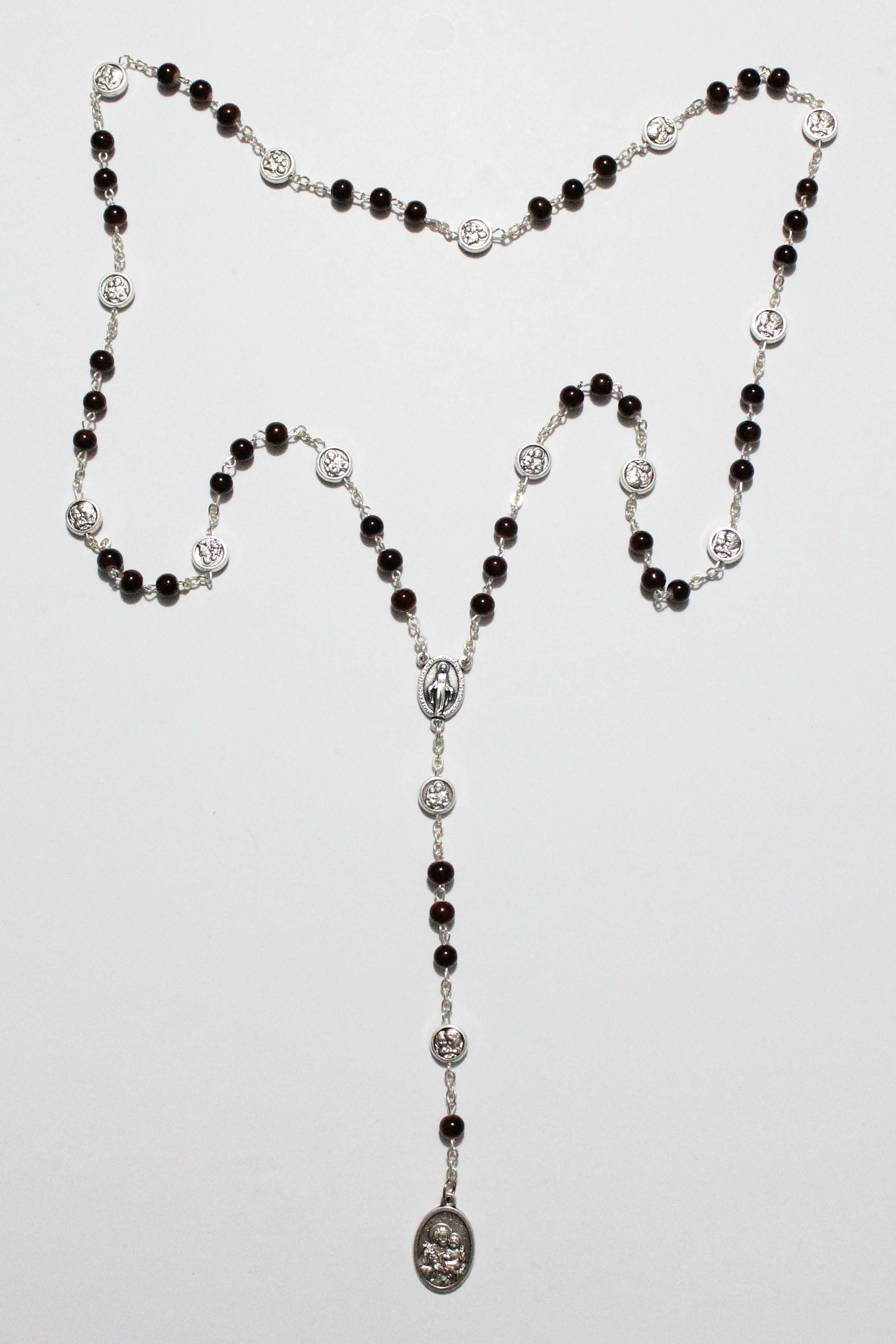 Chaplet of St. Joseph Rosary of Saint Joseph Brown Glass - Etsy