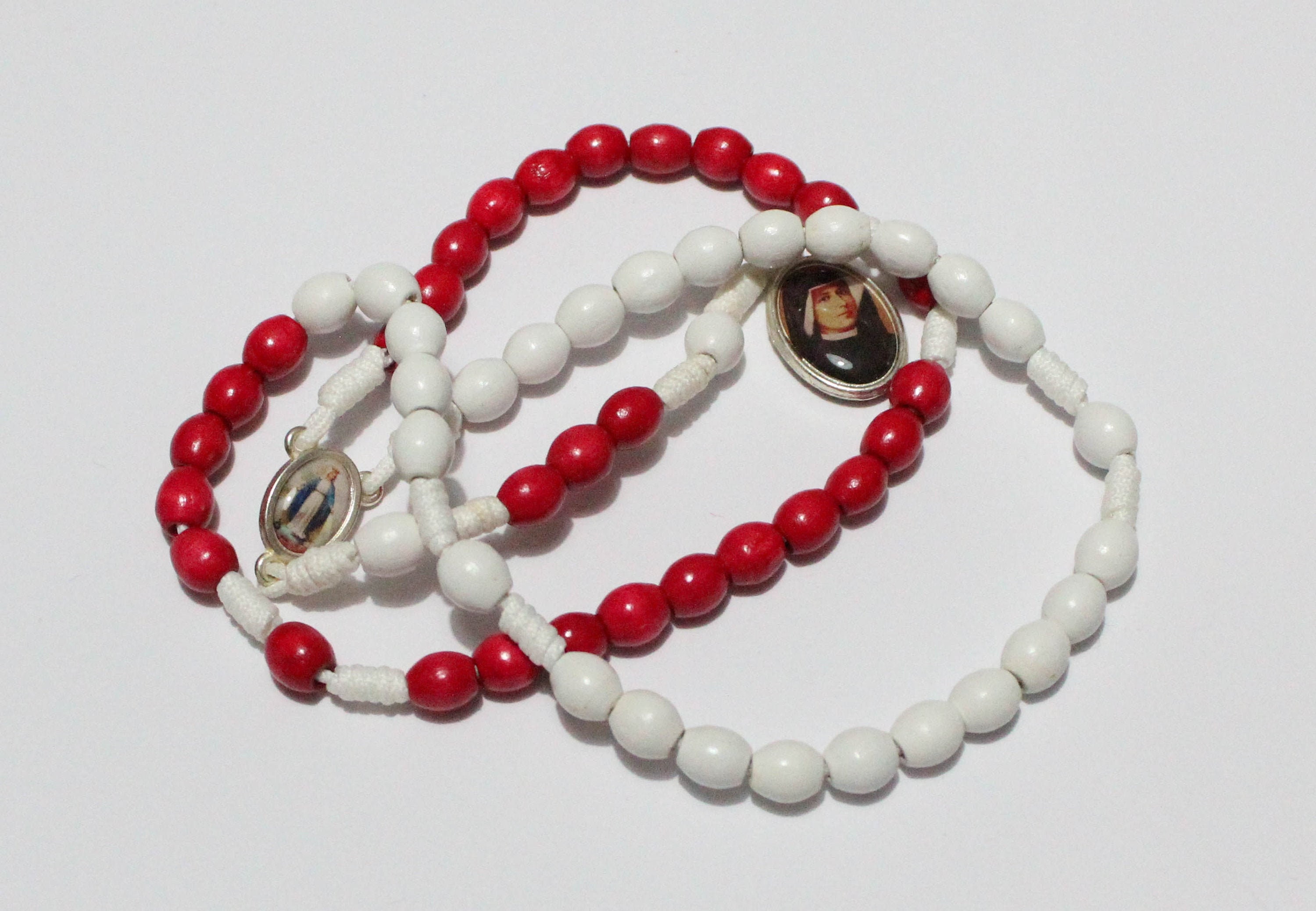 Chaplet of Divine Mercy Made of Wood Beads on Cord, Divine Mercy ...