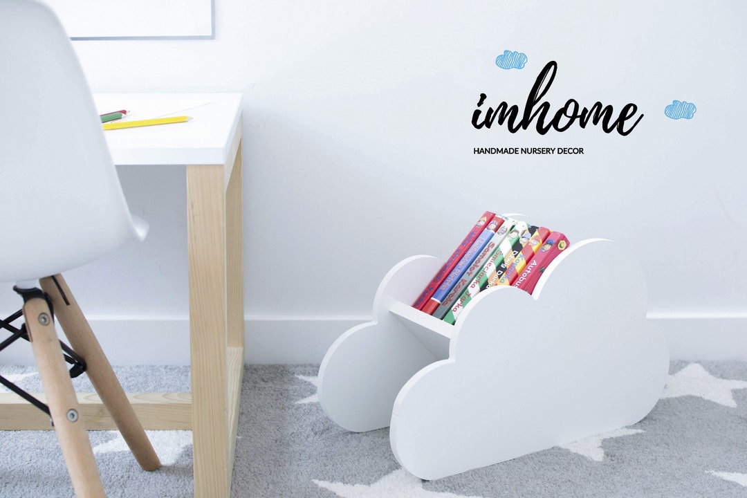 Cloud Bookcase, Children Bookcase, Cloud Book Caddy for Kids, Book ...