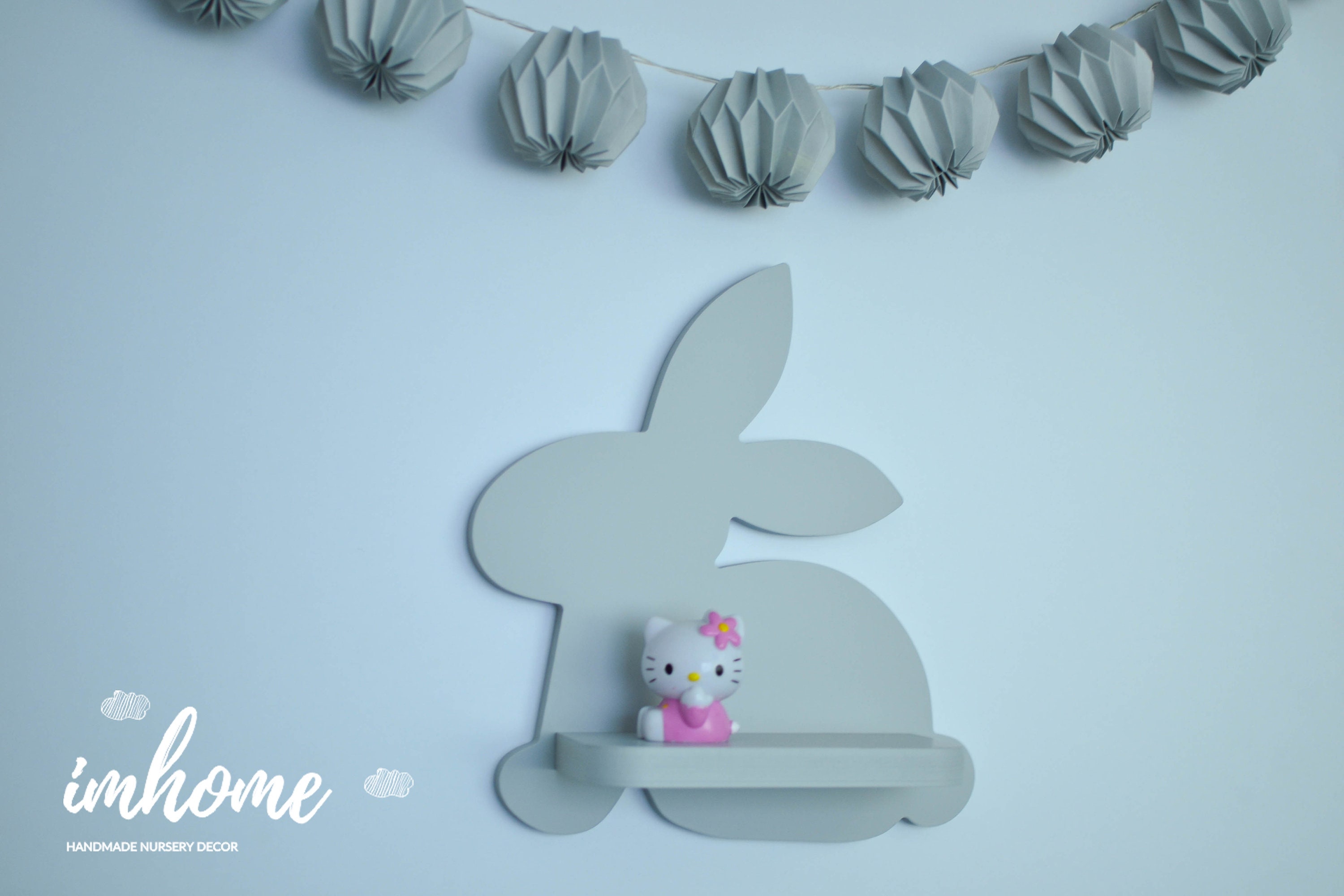 Bunny Shelf Nursery Decor Kids Room Rabbit Shelf for baby | Etsy