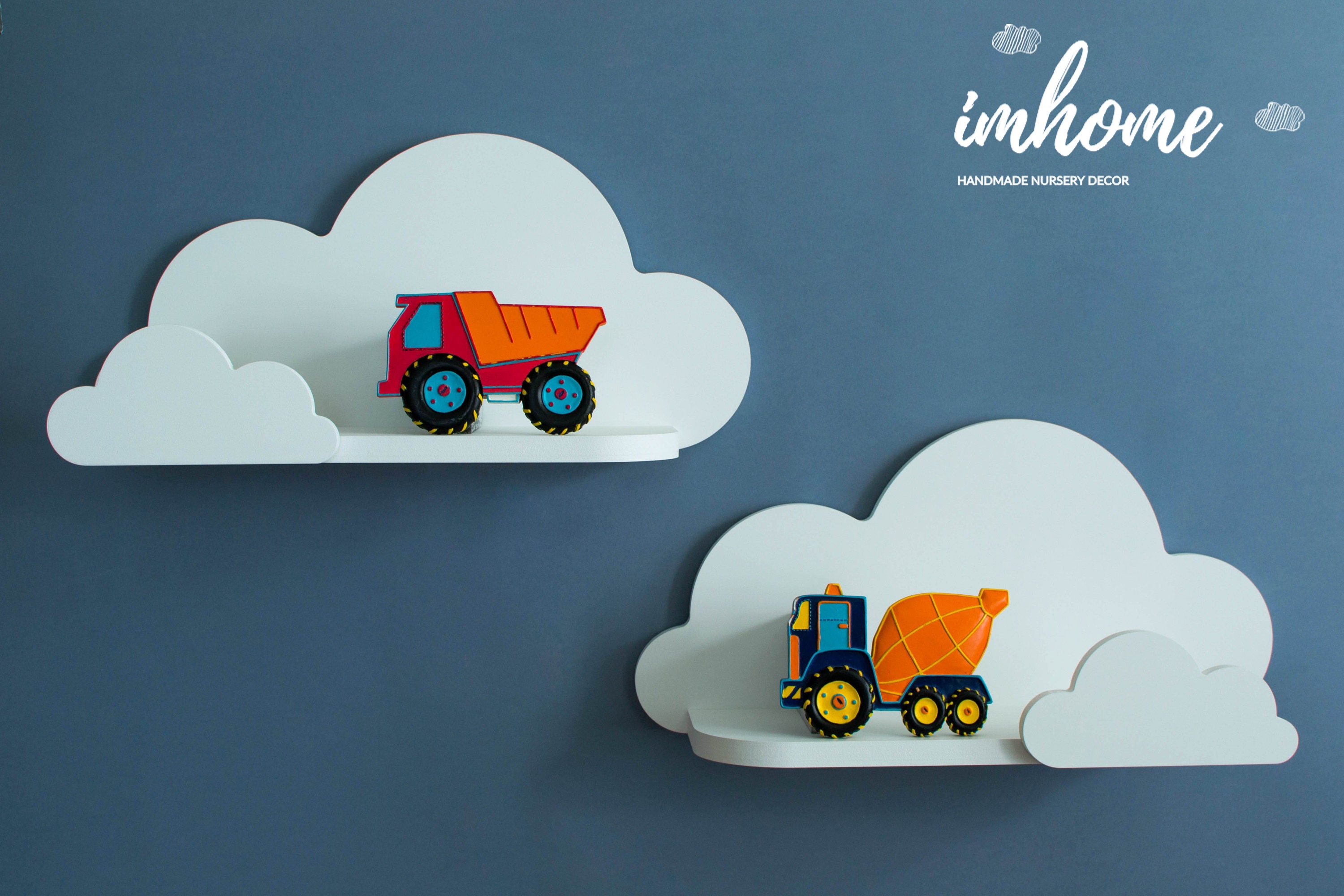 Cloud Wall Shelf Nursery Room Decor Small Cloud Shelves | Etsy