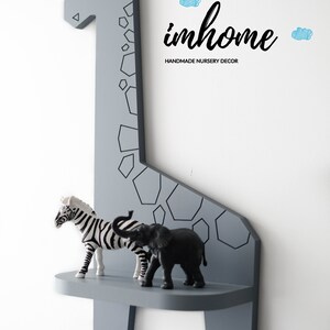 Giraffe Shelf Animal Shelves Wooden Giraffe Wooden Shelf - Etsy