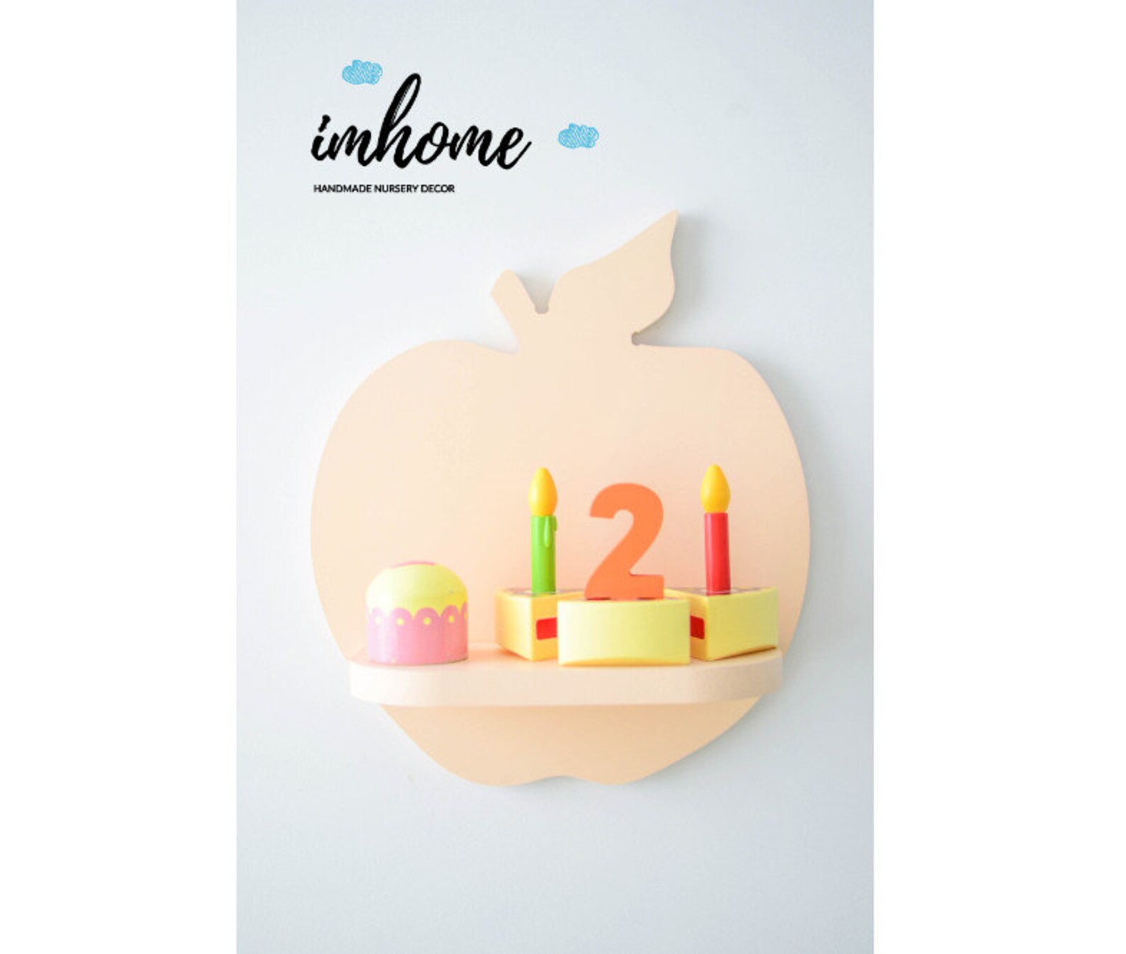 Shelf for Baby Nursery Apple Shelf Kids Room Wall - Etsy