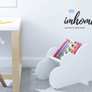 Cloud Bookcase, Children Bookcase, Cloud Book Caddy for Kids, Book ...