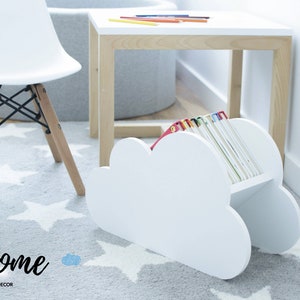 Cloud Bookcase, Children Bookcase, Cloud Book Caddy for Kids, Book ...