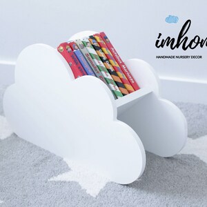 Cloud Bookcase, Children Bookcase, Cloud Book Caddy for Kids, Book ...