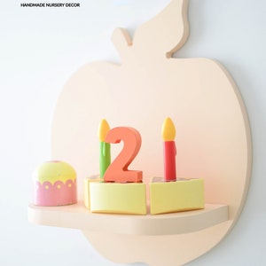 Shelf for Baby Nursery, Apple Shelf, Kids Room, Wall Decorations ...