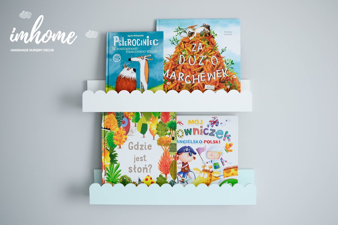 Set of 2 Book Shelf, Book Ledge, Floating Shelf, Picture Ledge, Kids ...