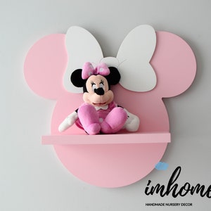 Minnie Mouse Shelf, Shelf for Baby Nursery, Kids Room, Wall Decorations ...