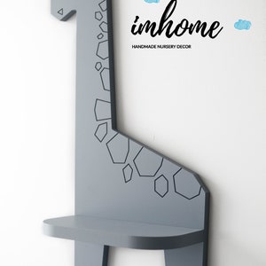 Giraffe Shelf Animal Shelves Wooden Giraffe Wooden Shelf - Etsy