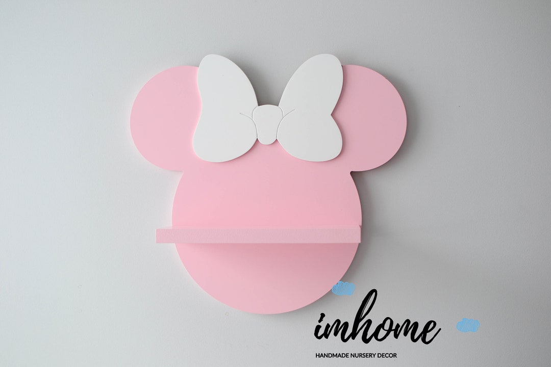 Minnie Mouse Shelf, Shelf for Baby Nursery, Kids Room, Wall Decorations ...