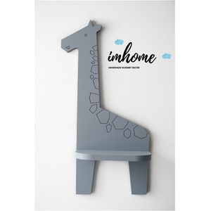 Giraffe Shelf, Animal Shelves, Wooden Giraffe, Wooden Shelf, Animal ...