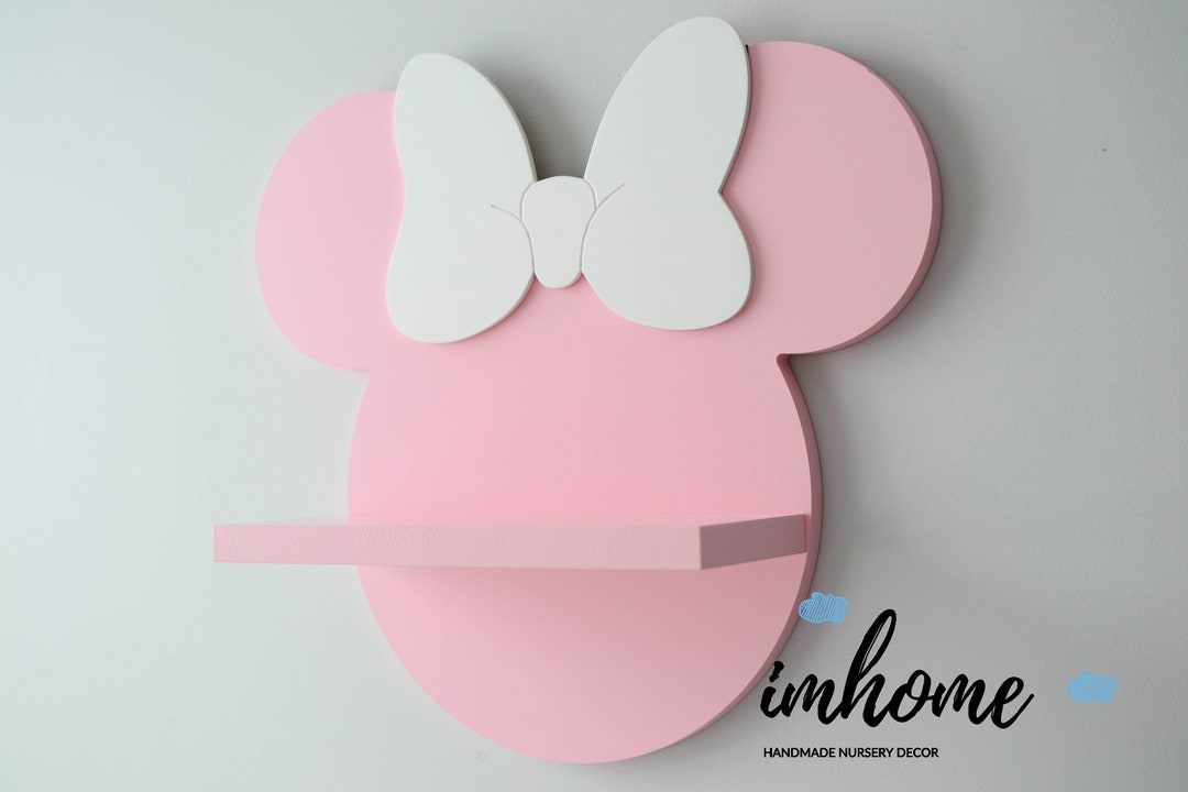 Minnie Mouse Shelf, Shelf for Baby Nursery, Kids Room, Wall Decorations ...