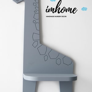 Giraffe Shelf Animal Shelves Wooden Giraffe Wooden Shelf - Etsy