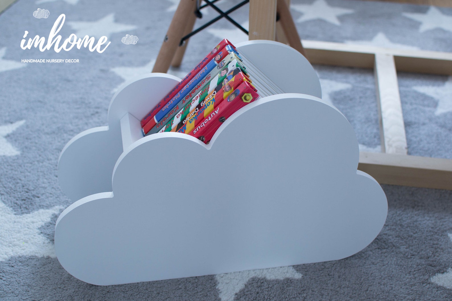 Cloud Bookcase Children Bookcase Cloud Book Caddy for Kids | Etsy