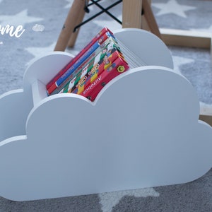 Cloud Bookcase, Children Bookcase, Cloud Book Caddy for Kids, Book ...