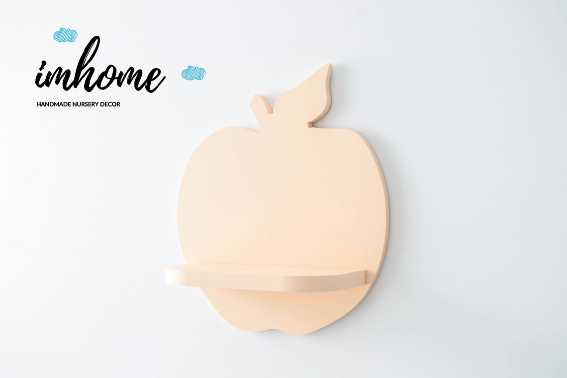 Shelf for Baby Nursery, Apple Shelf, Kids Room, Wall Decorations ...