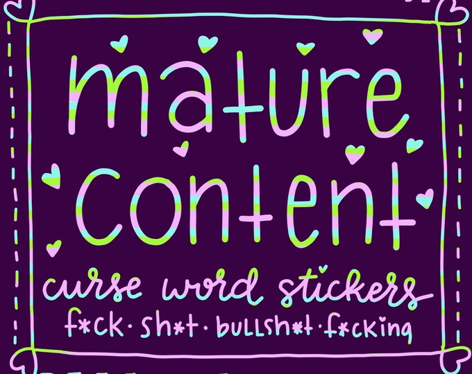 Behind This Listing is Some Mature and Explicit Language Lettering - Etsy