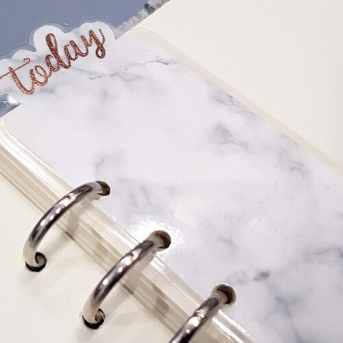 Foiled Planner Page Marker Marbled Bookmark Today Weekly - Etsy
