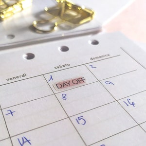 Transparent Day off Stickers, Clear Minimal Planner Stickers, Mini ...