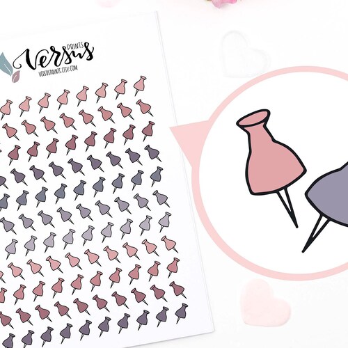 Push Pin Stickers Thumbtack Stickers Planner Reminder - Etsy