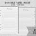 Printable Minimal Notes Insert for A5 Planners, Double Sided Sheet ...