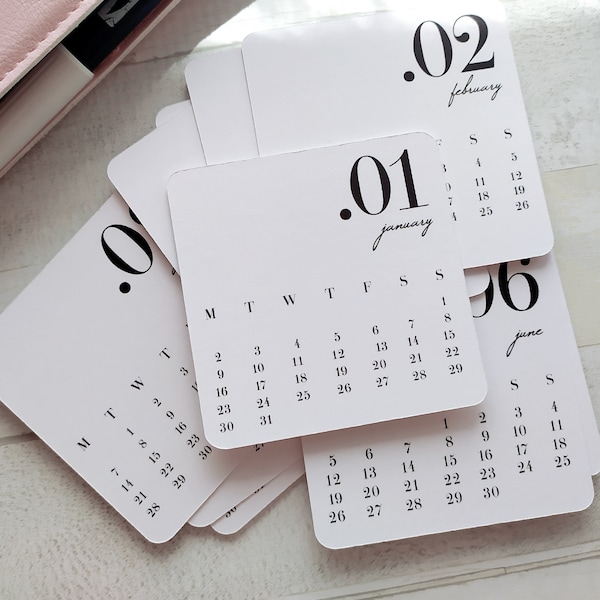 Calendar Cards - Etsy