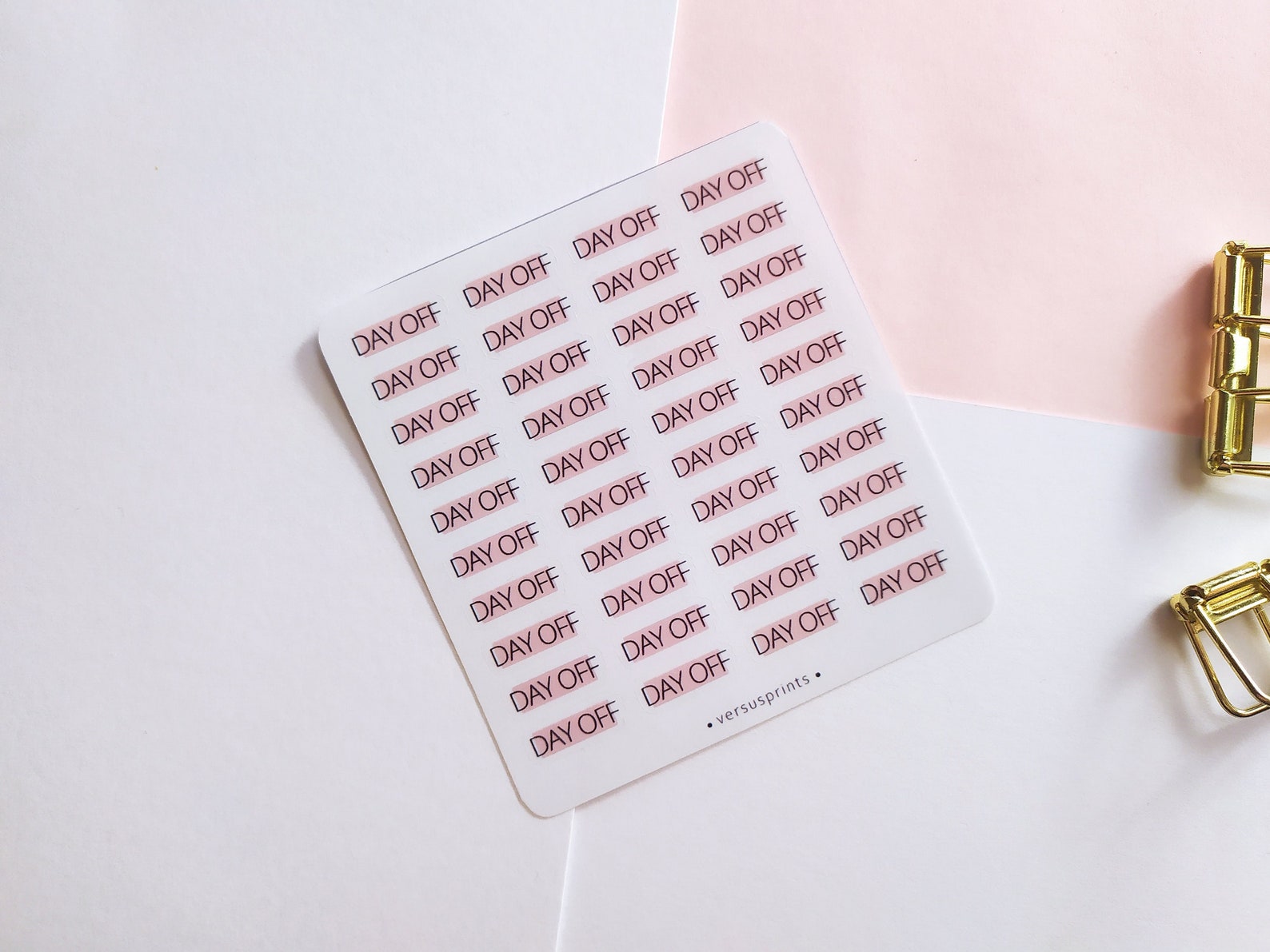 Transparent Day off Stickers, Clear Minimal Planner Stickers, Mini ...