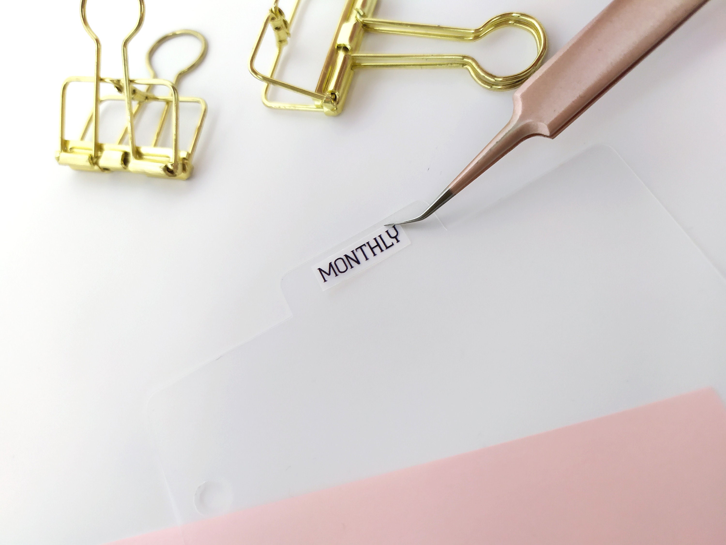 Clear Tab Stickers for Dividers Set of 30 Frosted Minimalist - Etsy