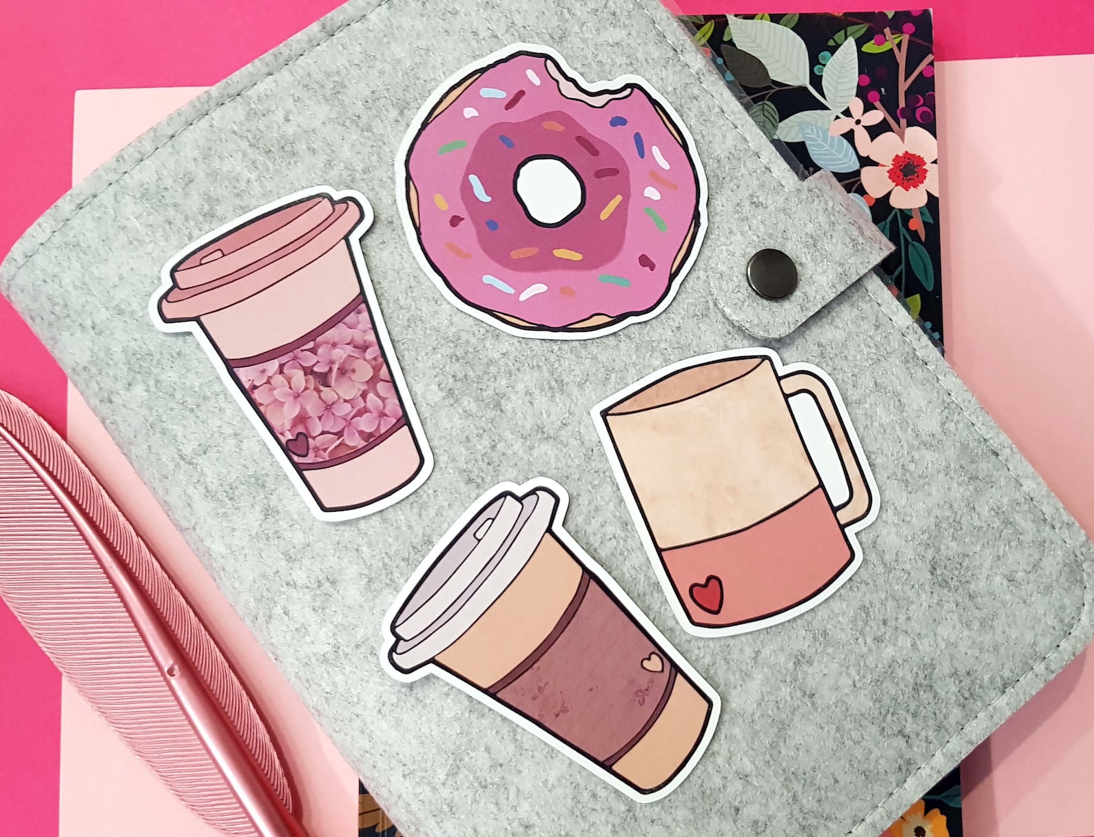 Coffee Mug Stickers Coffee Break Planner Die Cut | Etsy