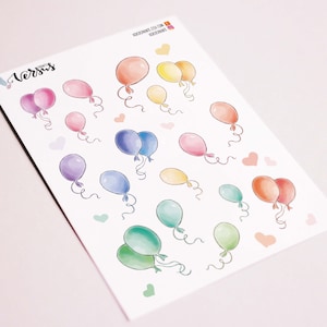 Balloon Stickers, Party Planner Stickers, Birthday Planner Stickers ...